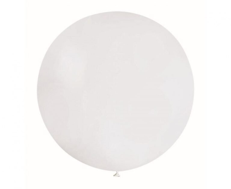 Helio balionas - Baltas 75 cm - Agava studija